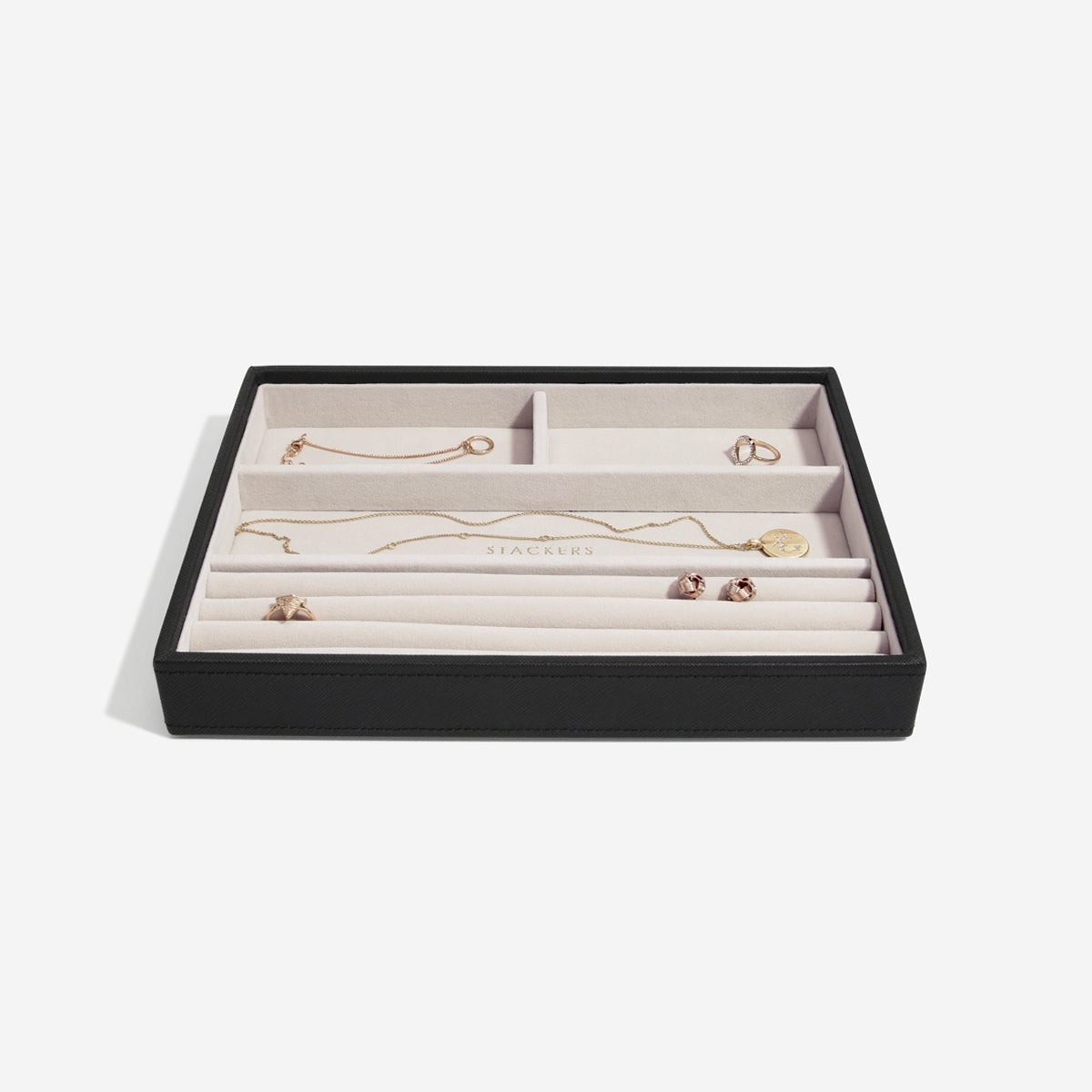 Stackers Black Jewellery Box Classic Ring/Bracelets Layer – STACKERS LONDON