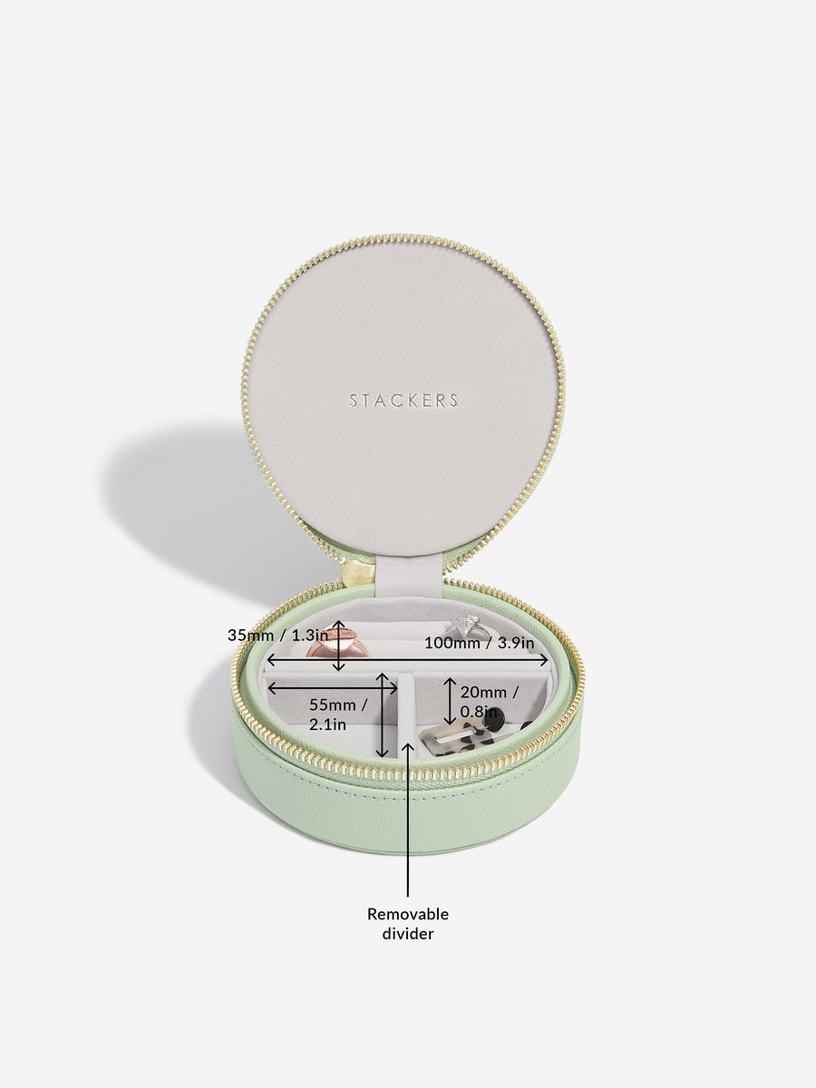 Stackers Sage Green Medium Travel Jewellery Box – STACKERS LONDON