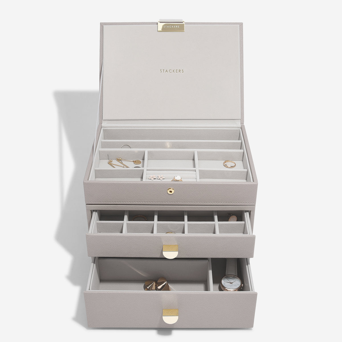 Stackers Taupe Classic Jewellery Box – STACKERS LONDON