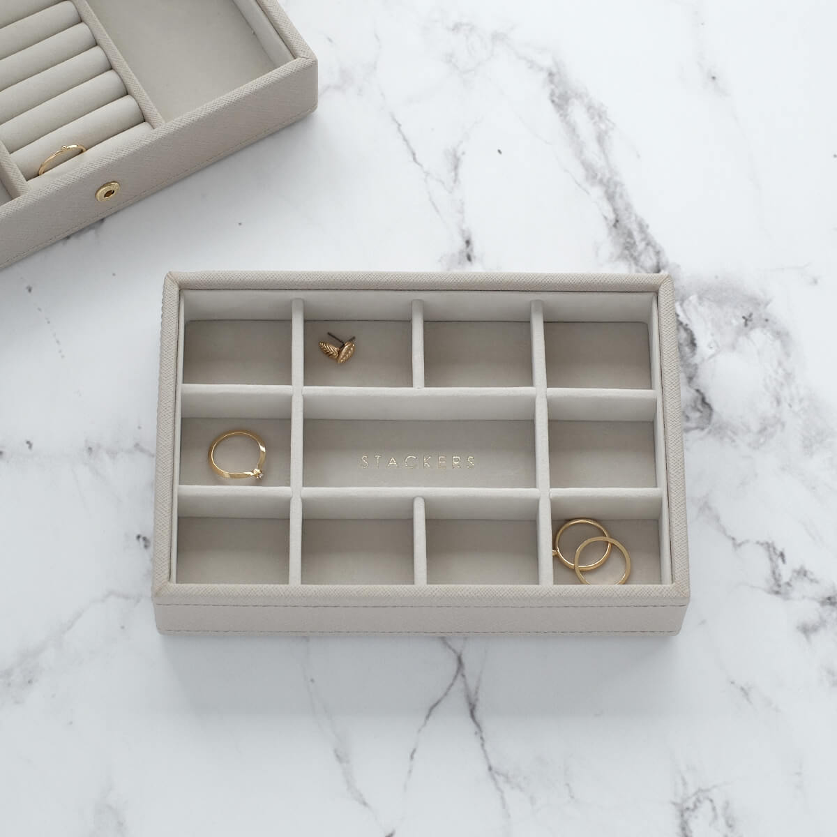 Stackers Taupe Jewellery Box Mini Small Trinkets Layer – STACKERS LONDON